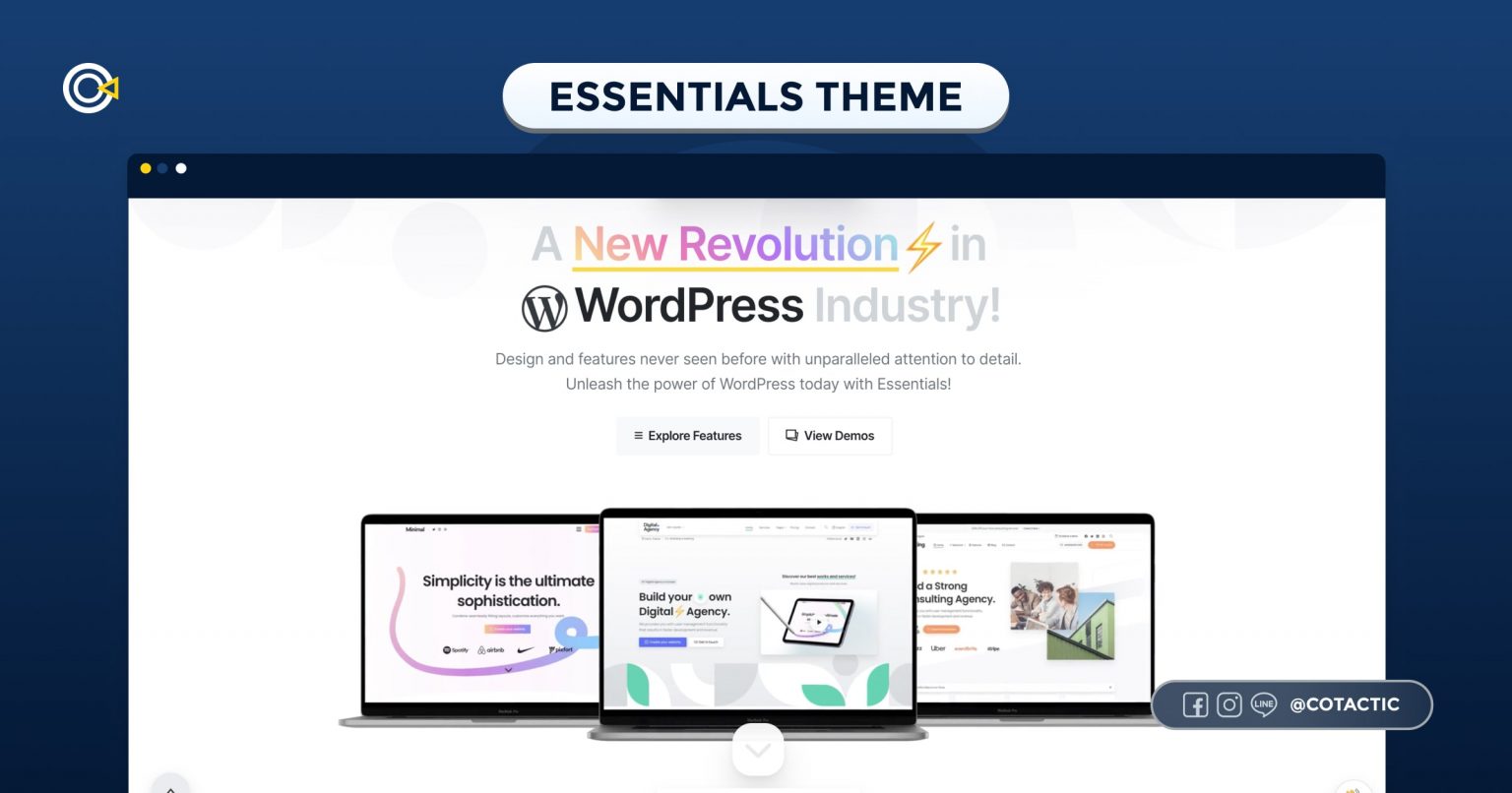 พาส่อง 20 WordPress Theme ที่นิยมใช้ทำเว็บไซต์ | Cotactic